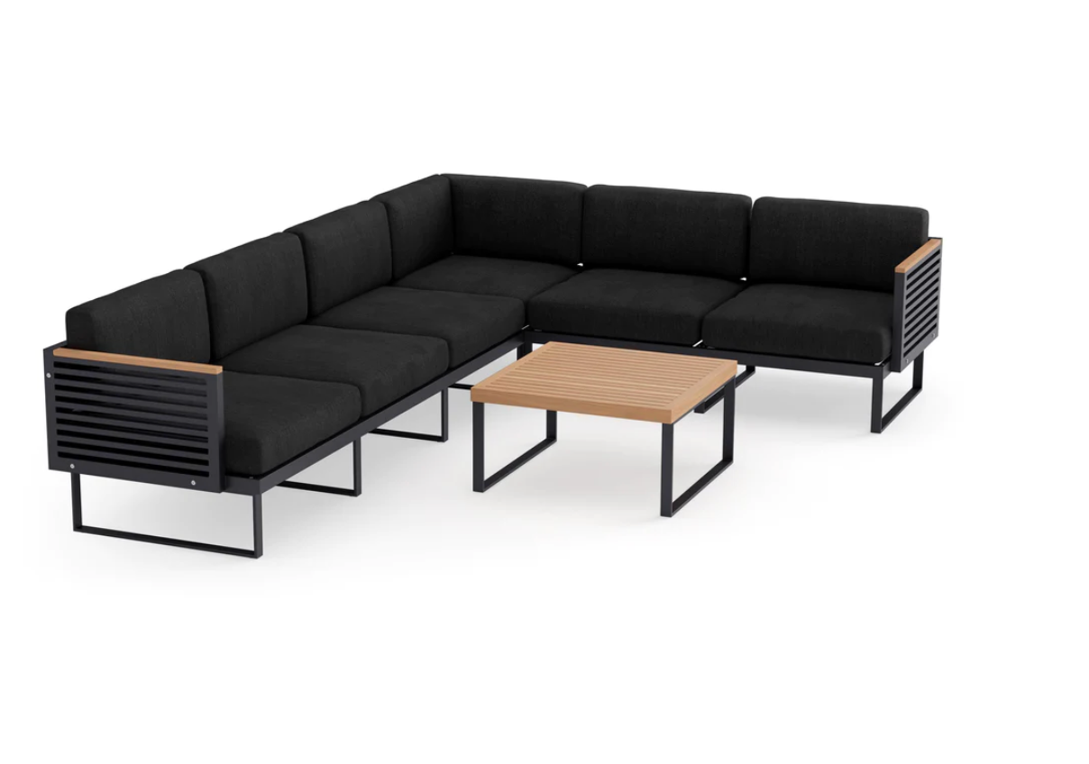 6 Seater Sectional Sofa with Coffee Table - Monterey Collection ...