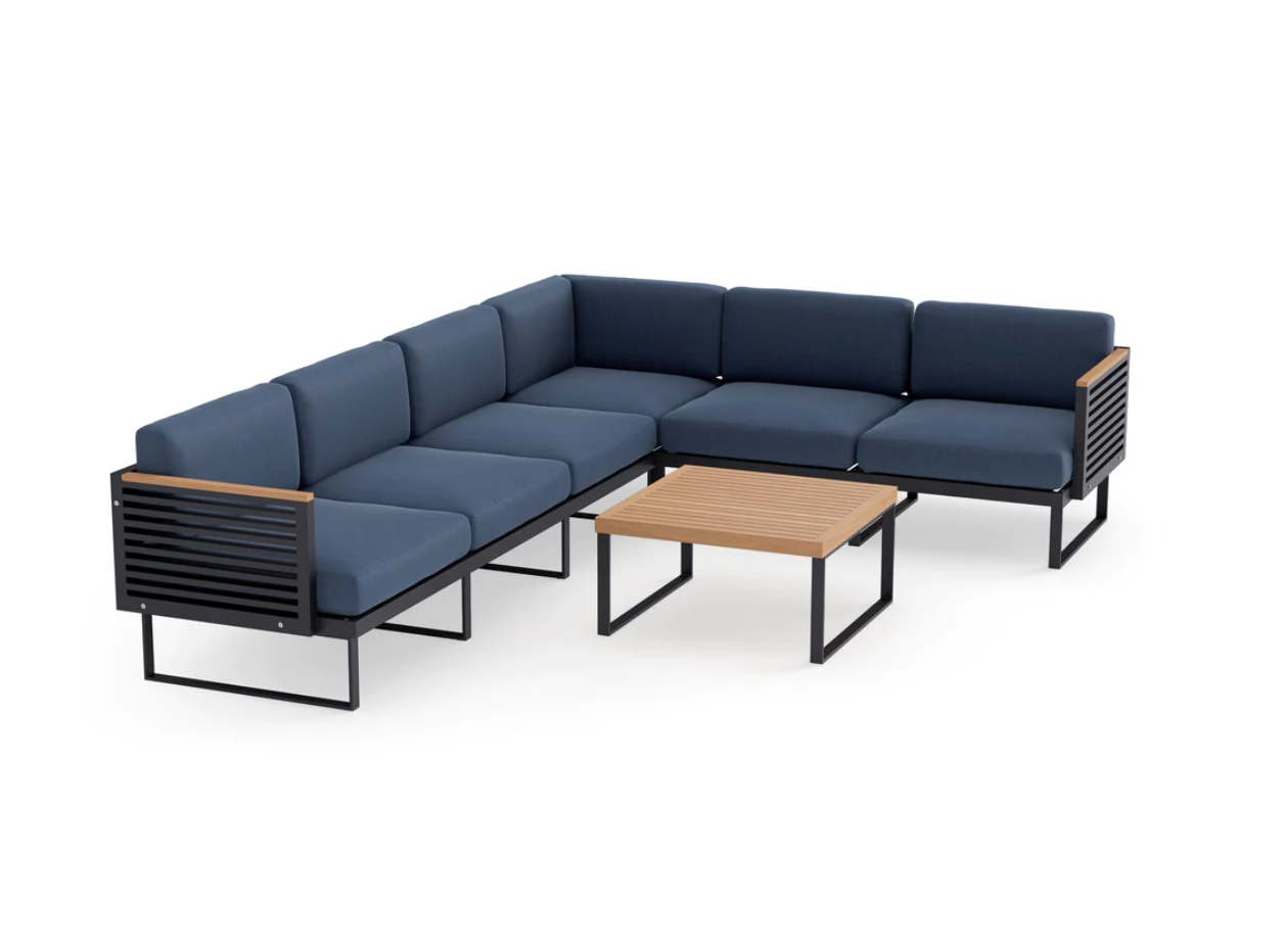 6 Seater Sectional Sofa with Coffee Table - Monterey Collection ...